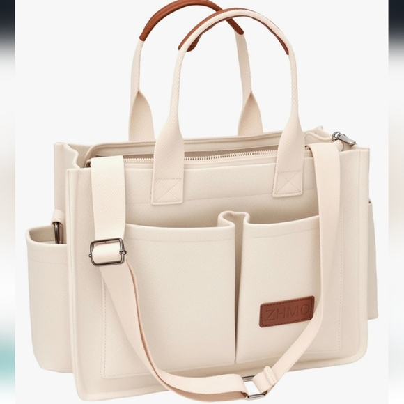 H&M | Bags | Canvas Cream Bag With Versatile Design New With Tags ...